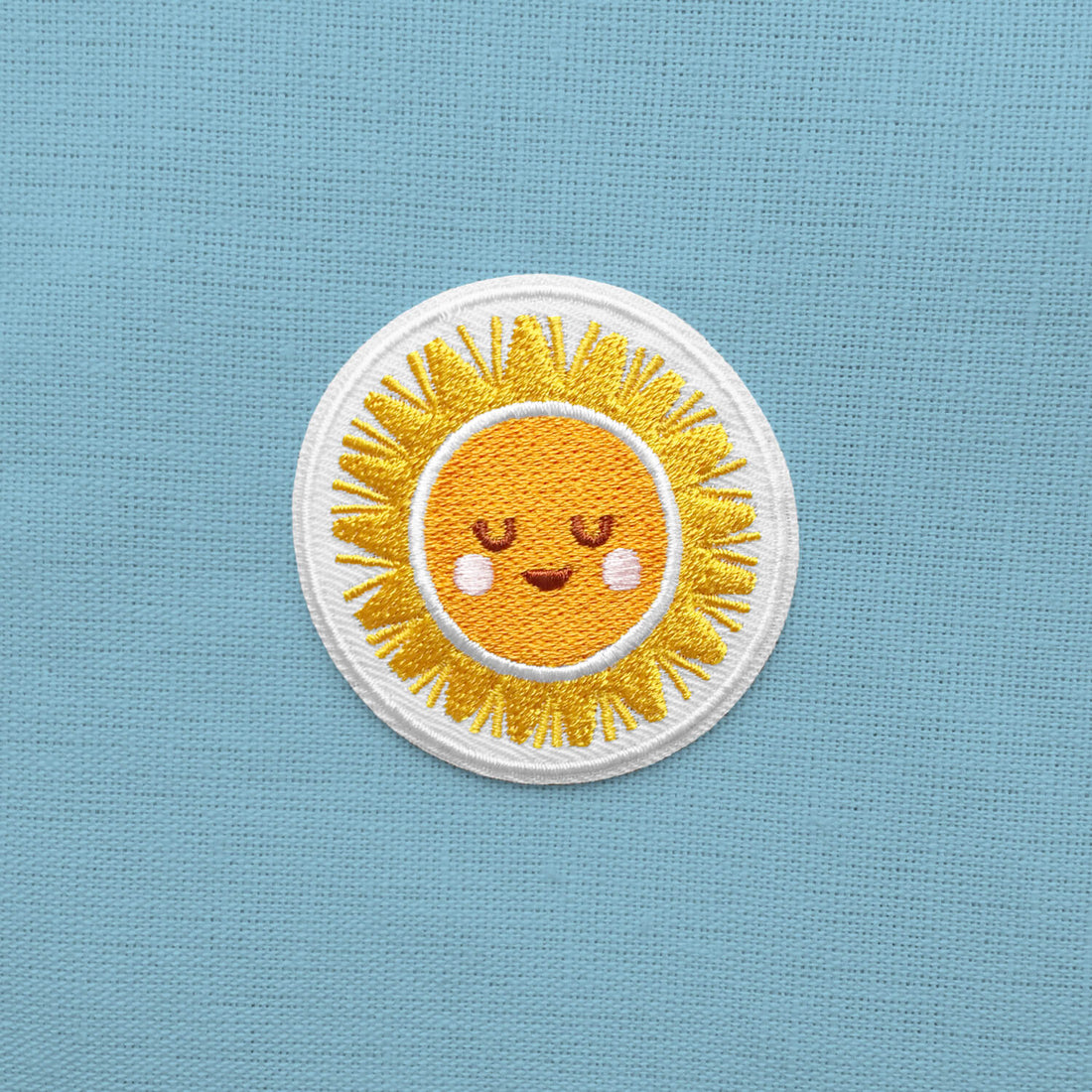 Happy Sun Embroidered Patch - Iron On Patches | The Moonlit Press